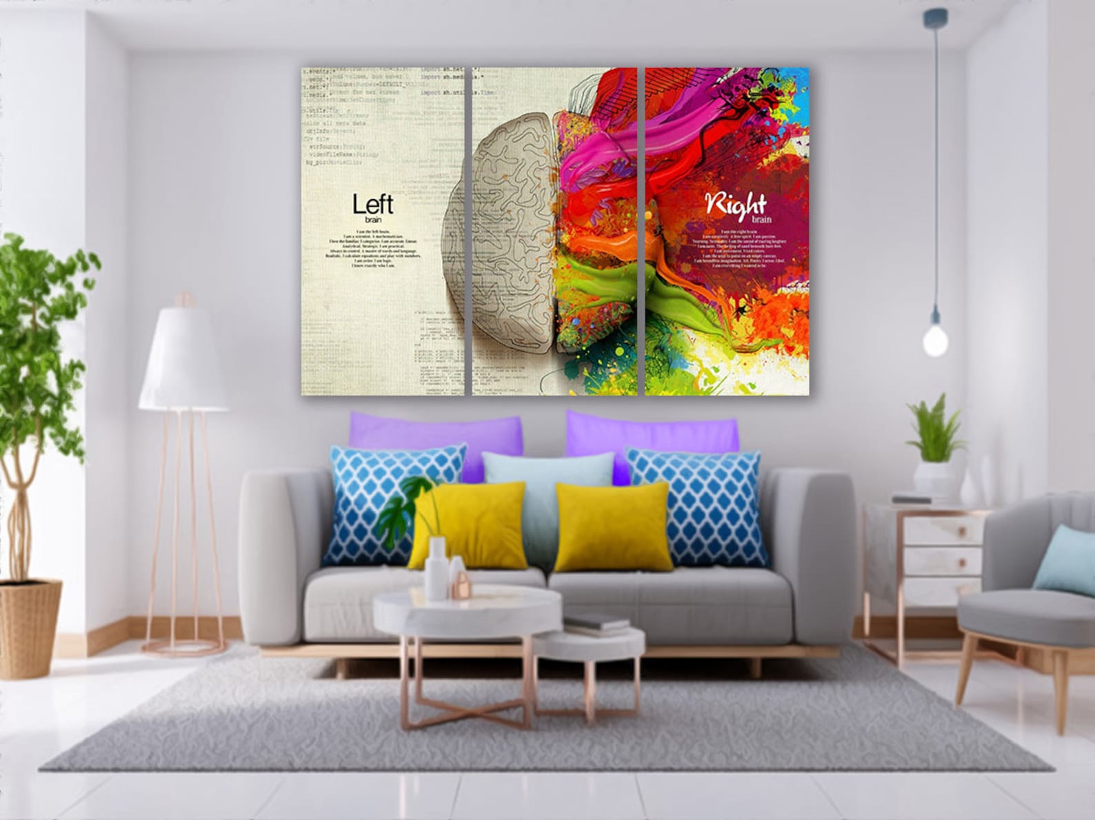 Brain Canvas Brain Print Art Anatomical Brain Posters Medical - Etsy