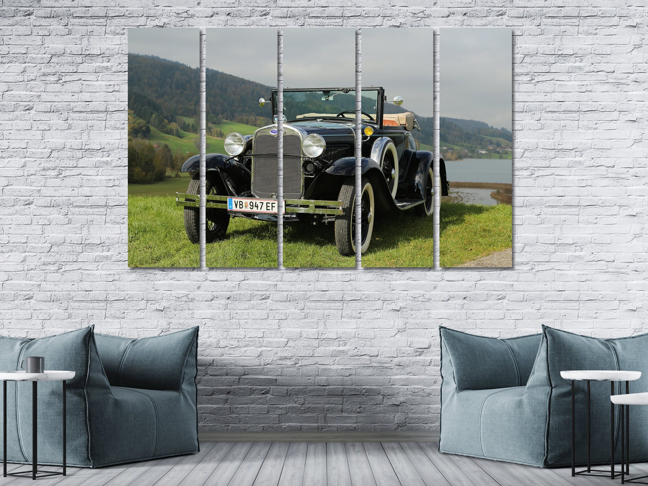 Vehicle Ford Model A Retro Ford Canvas Ford Wall Art Ford Wall Decor ...