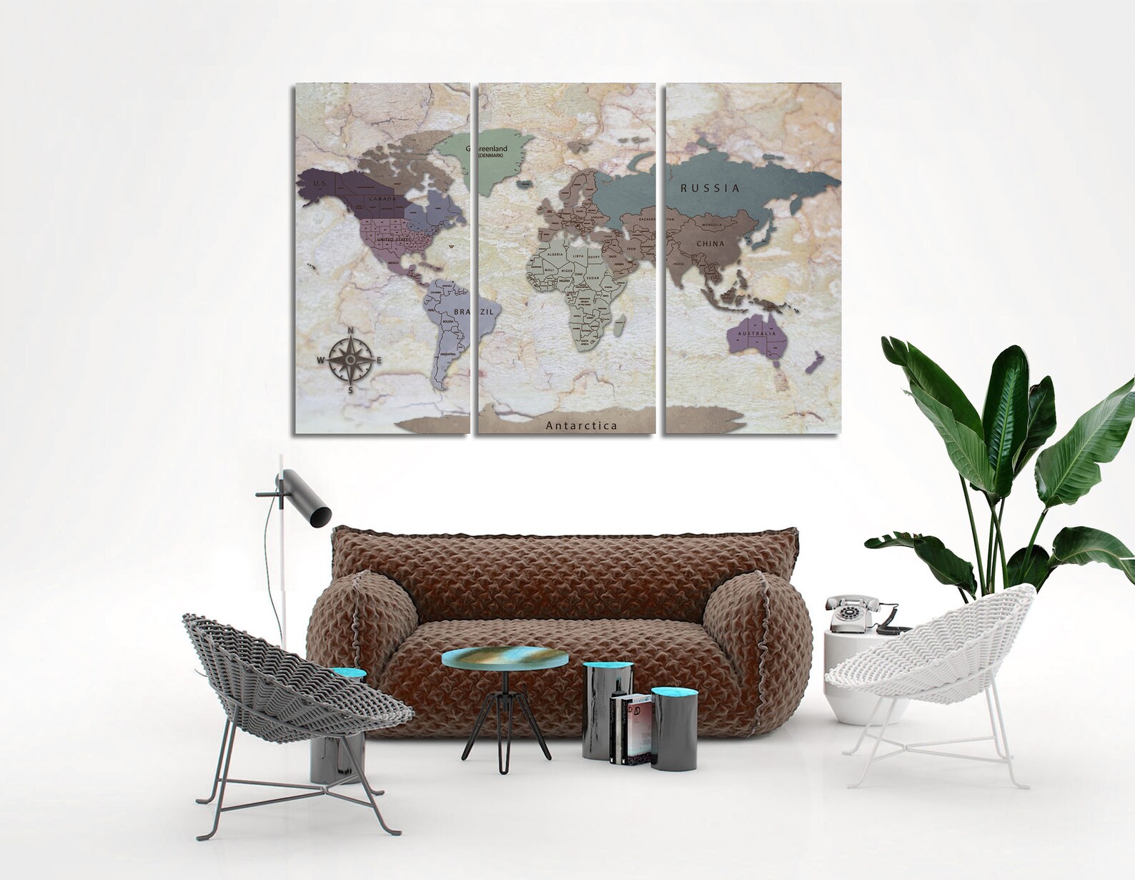 World Maps World Maps Canvas World Maps Wall Art World Maps Wall Decor ...