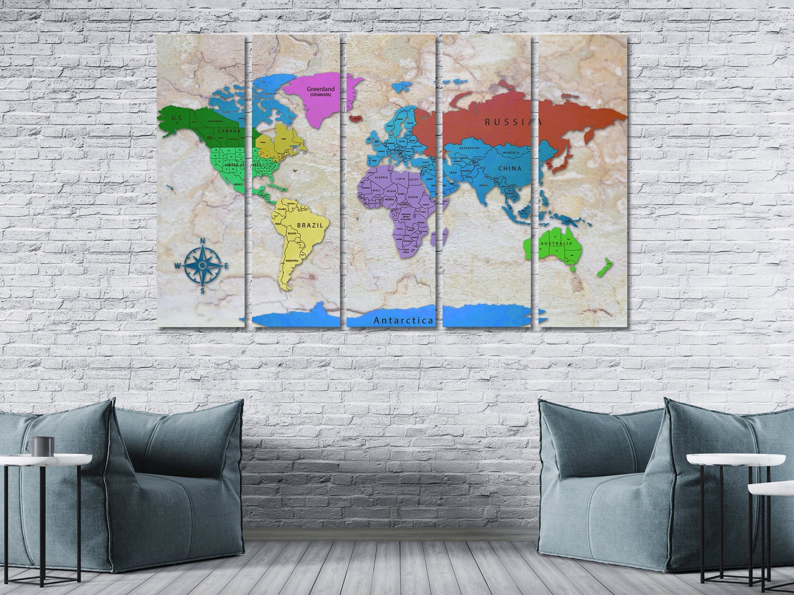 World Maps World Maps Canvas World Maps Wall Art World Maps - Etsy