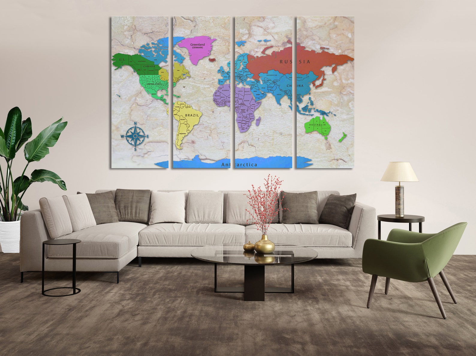 World Maps World Maps Canvas World Maps Wall Art World Maps - Etsy