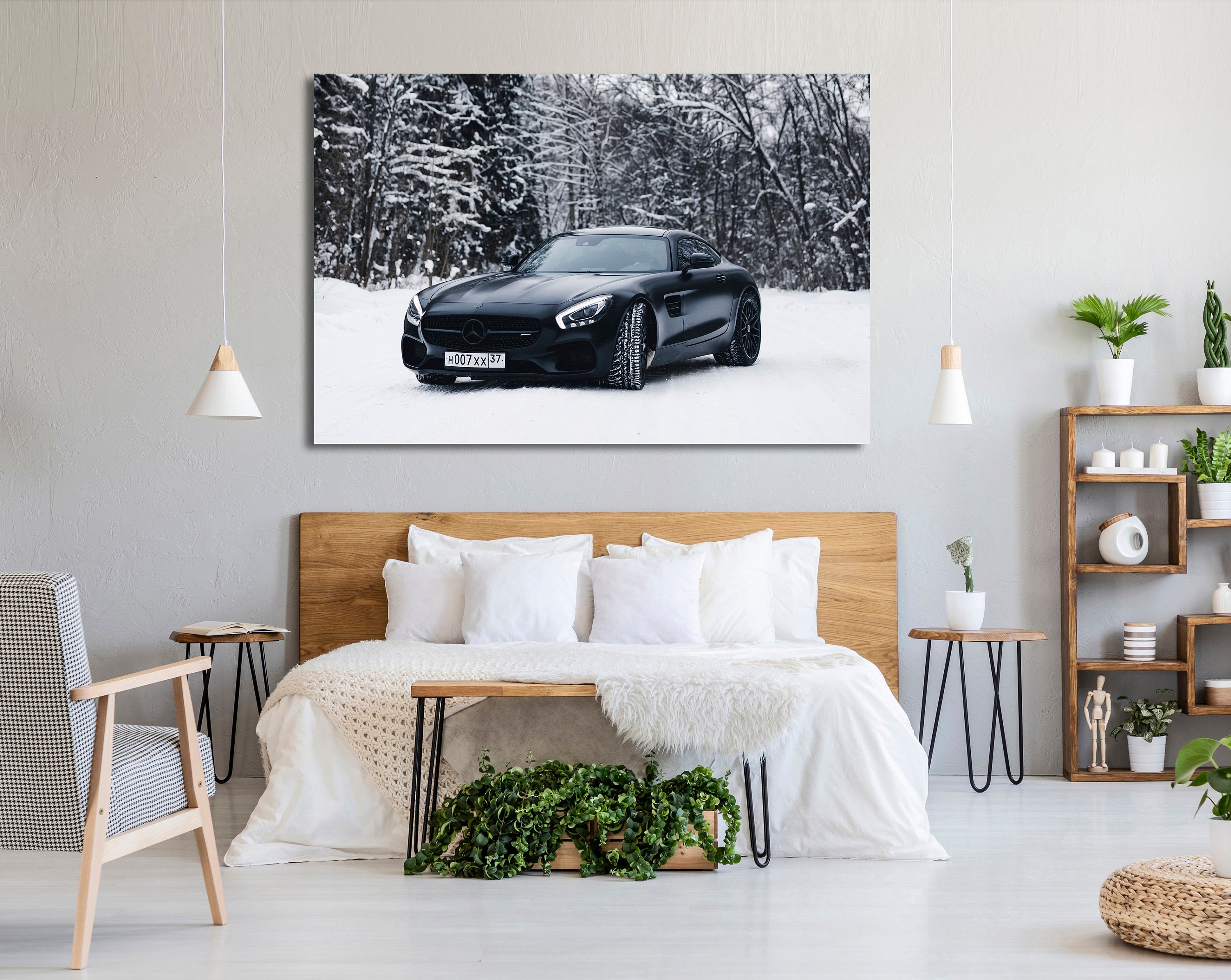 Mercedes AMG Print Art Mercedes Canvas Mercedes Wall Decor - Etsy