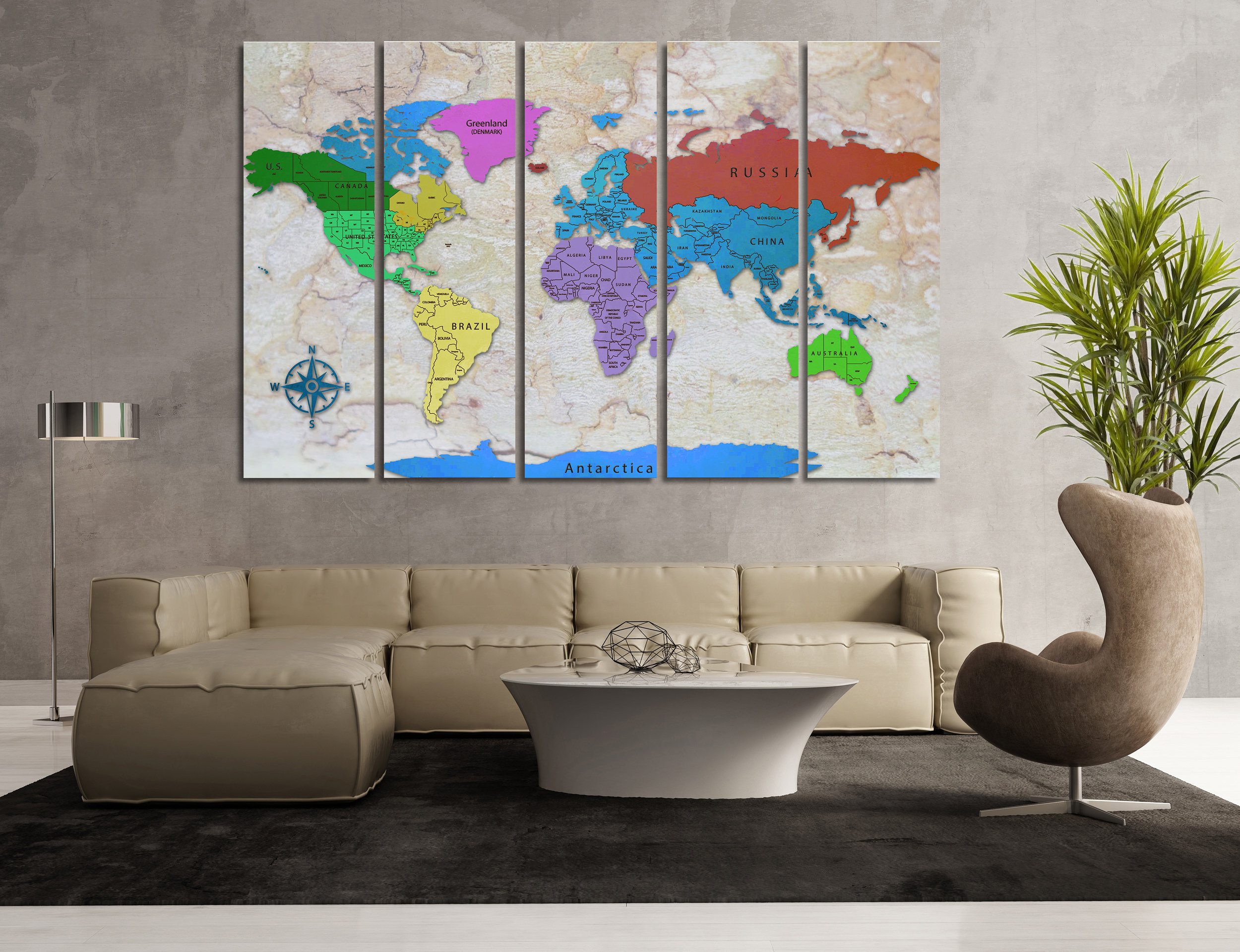 World Maps World Maps Canvas World Maps Wall Art World Maps - Etsy