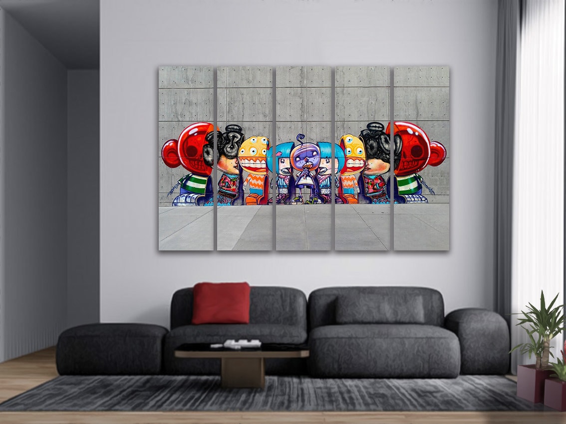 Graffiti Wall Art Robots Abstract Poster Robots Mural Art - Etsy