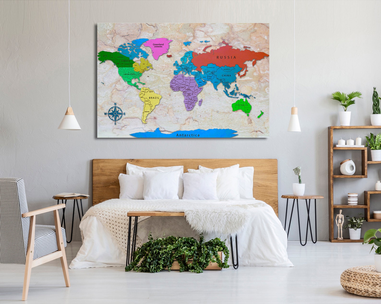 World Maps World Maps Canvas World Maps Wall Art World Maps - Etsy