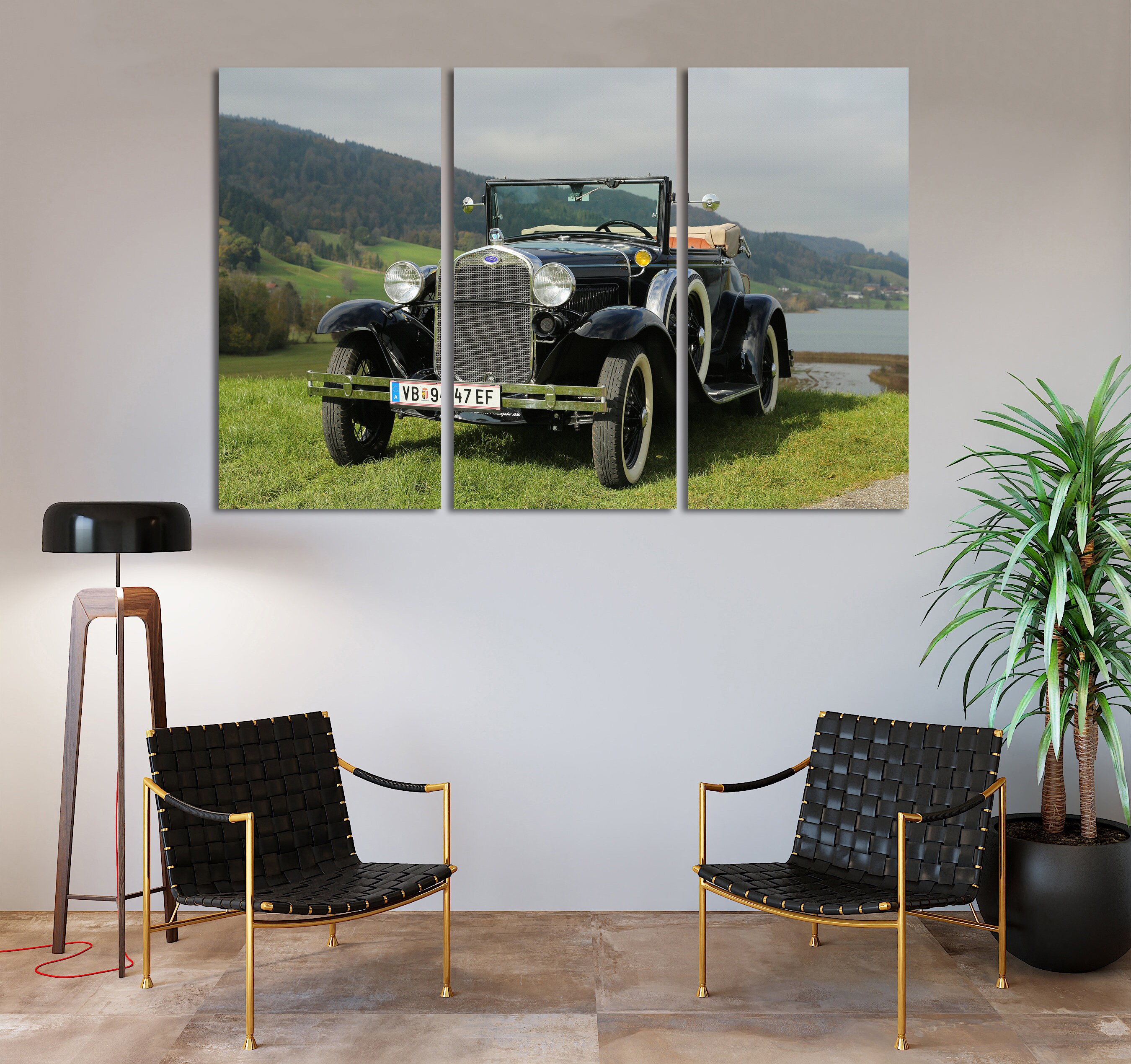 Vehicle Ford Model A Retro Ford Canvas Ford Wall Art Ford Wall Decor ...