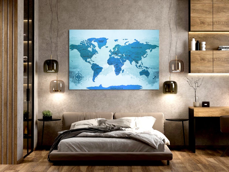 World Maps World Maps Canvas World Maps Wall Art World Maps - Etsy