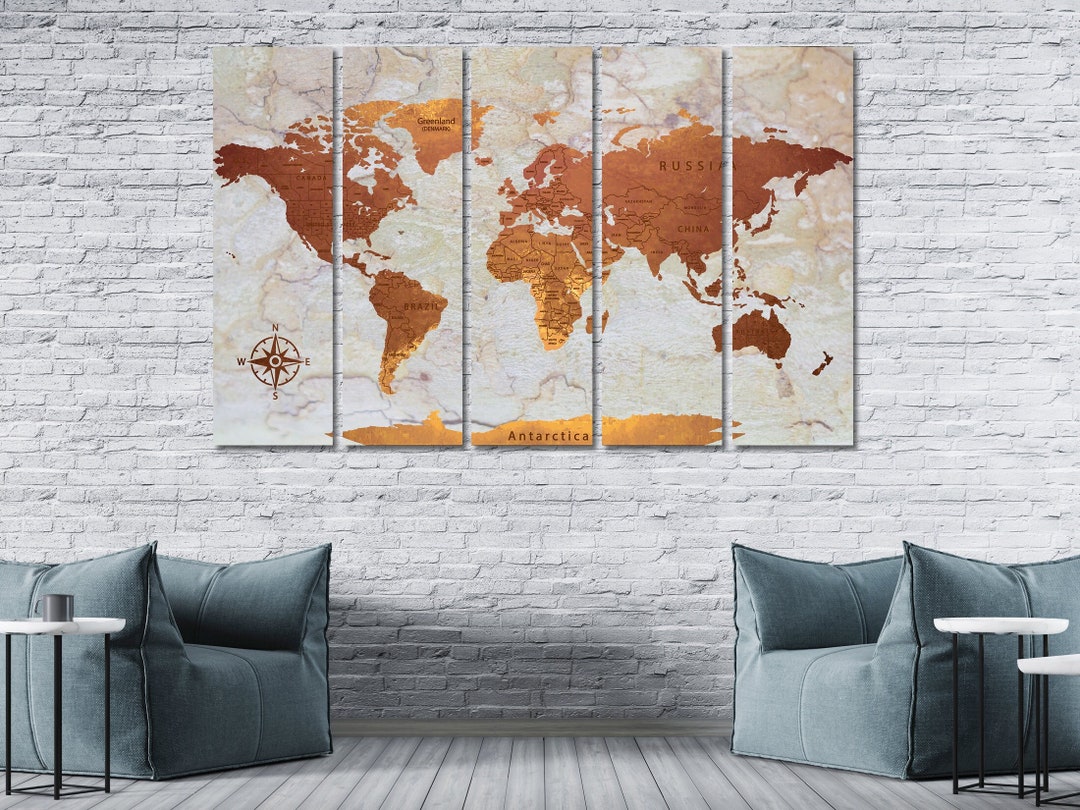 World Maps World Maps Canvas World Maps Wall Art World Maps Wall Decor ...