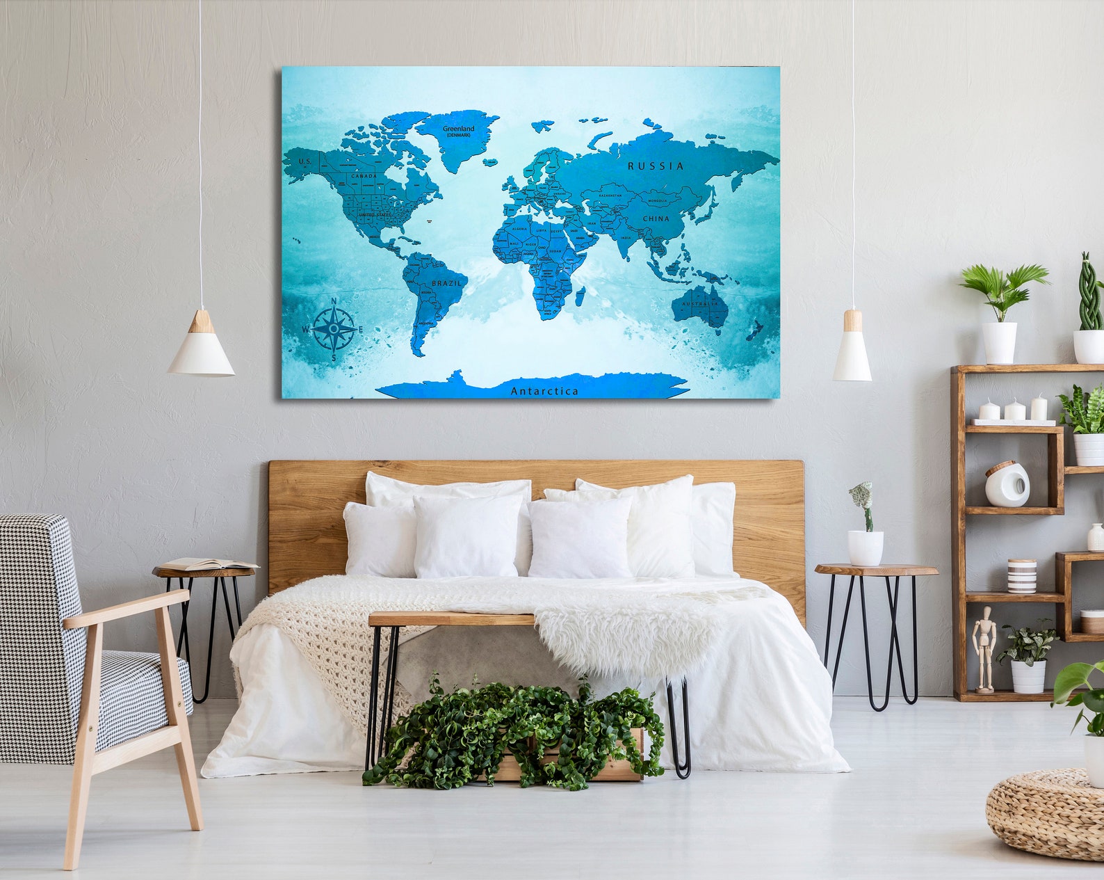 World Maps World Maps Canvas World Maps Wall Art World Maps - Etsy