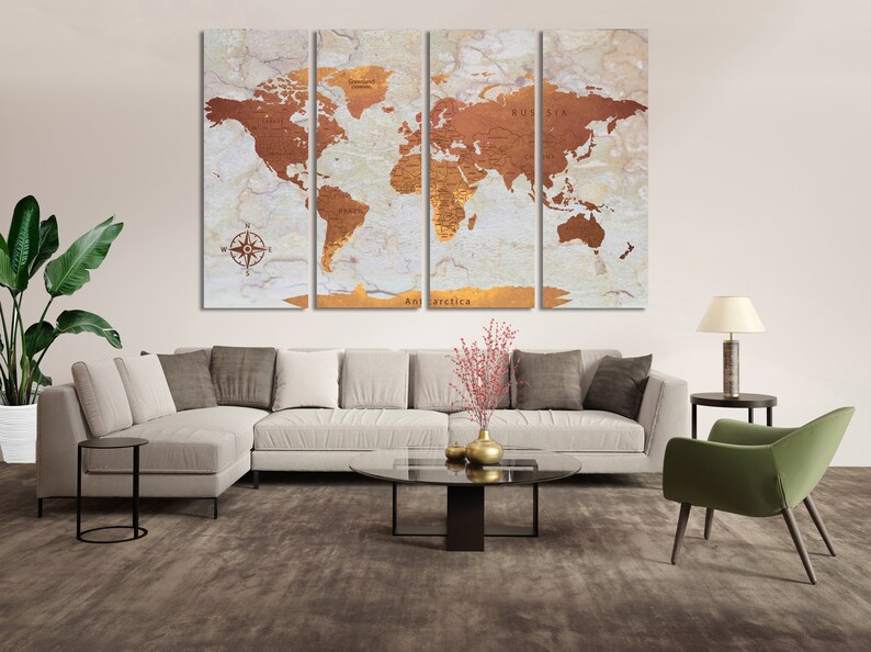 World Maps World Maps Canvas World Maps Wall Art World Maps - Etsy