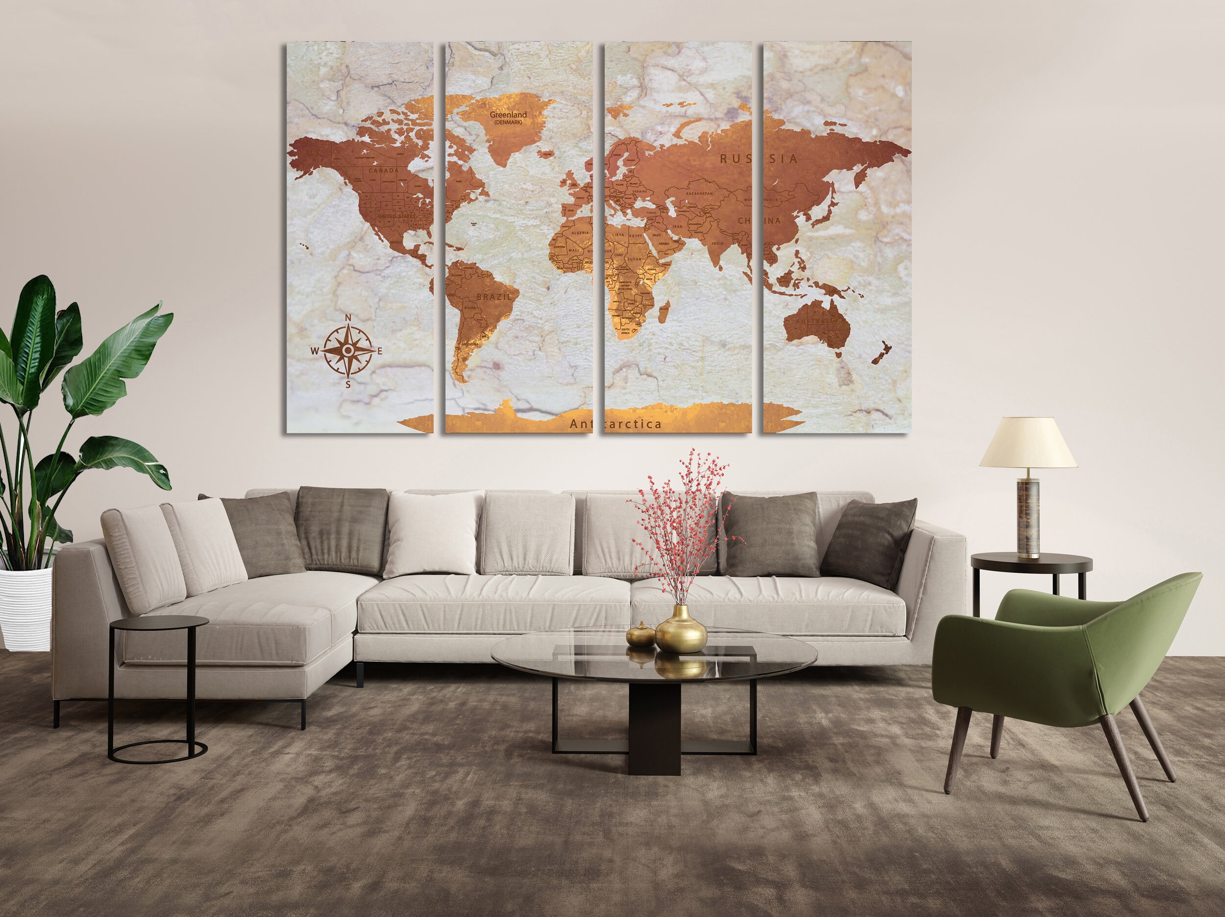 World Maps World Maps Canvas World Maps Wall Art World Maps - Etsy