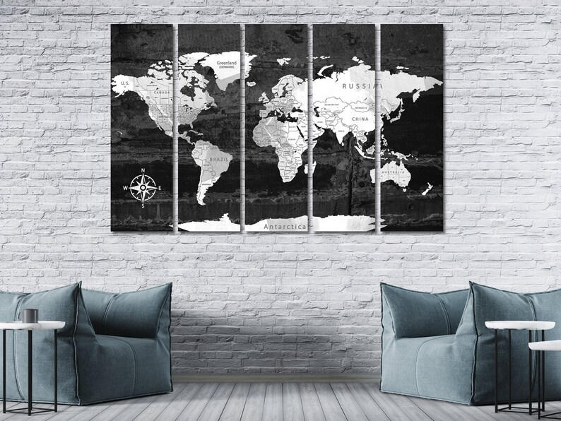 World Maps World Maps Canvas World Maps Wall Art World Maps - Etsy