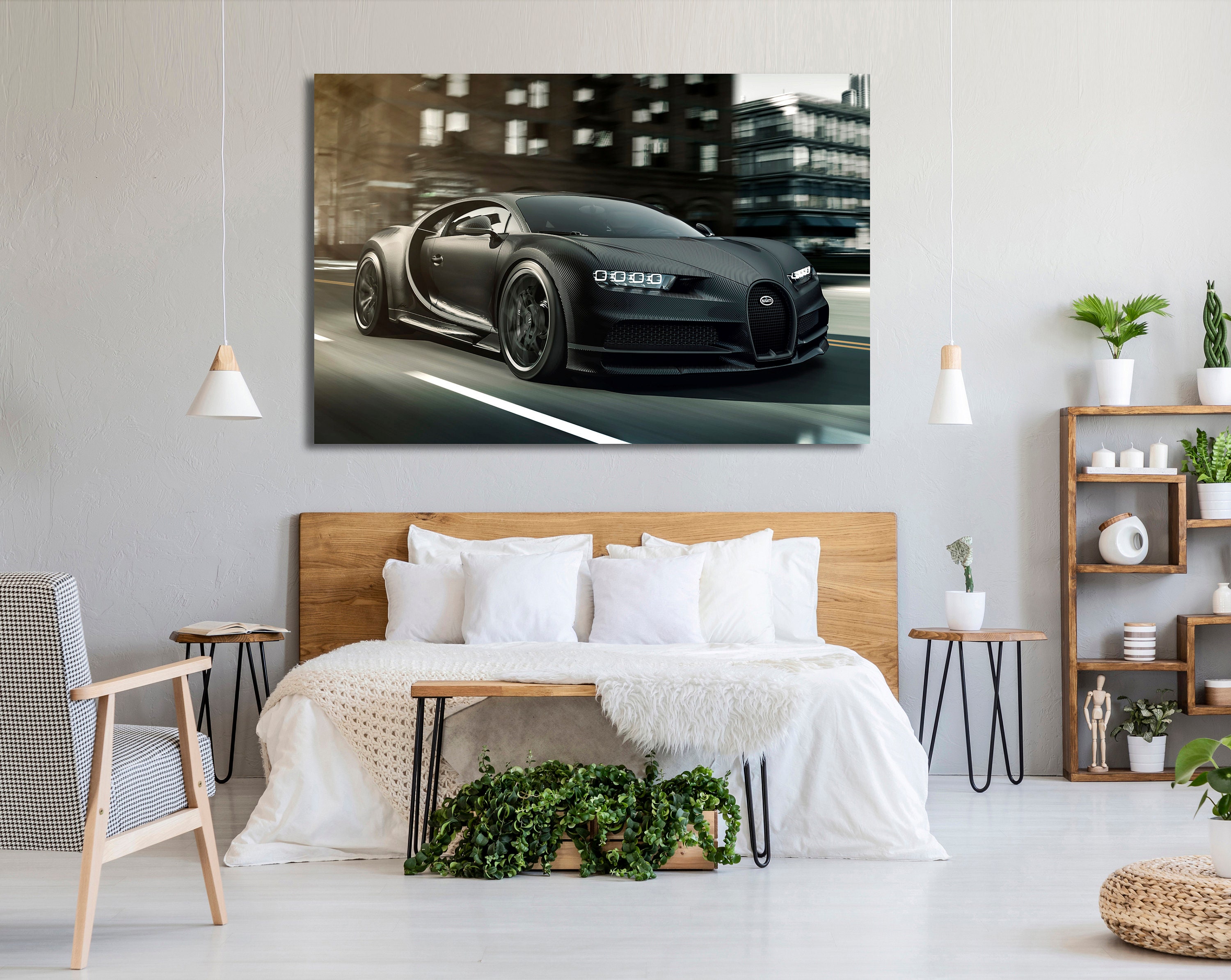 Bugatti Chiron Bugatti Wall Canvas Bugatti Chiron Wall Art Super Car ...