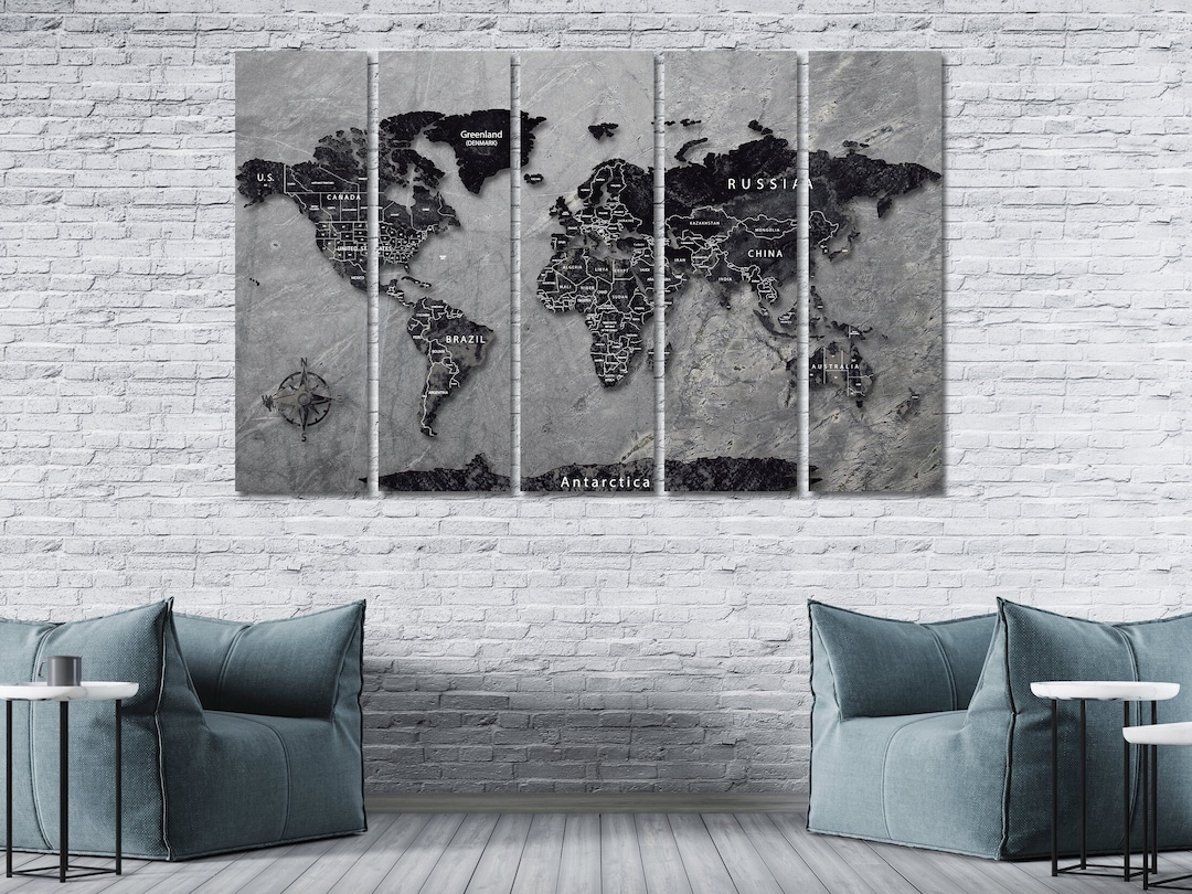 Mapas mundi Mapas mundi em tela Mapas mundi arte de parede Mapas mundi ...