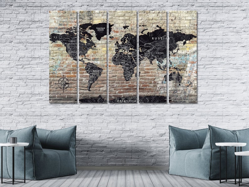 World Maps World Maps Canvas World Maps Wall Art World Maps - Etsy