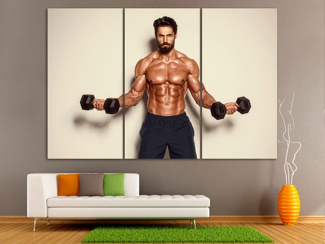 Gym Wall Art Gym Canvas Gym Wall Decor Canvas Set of Gym Gym | Etsy