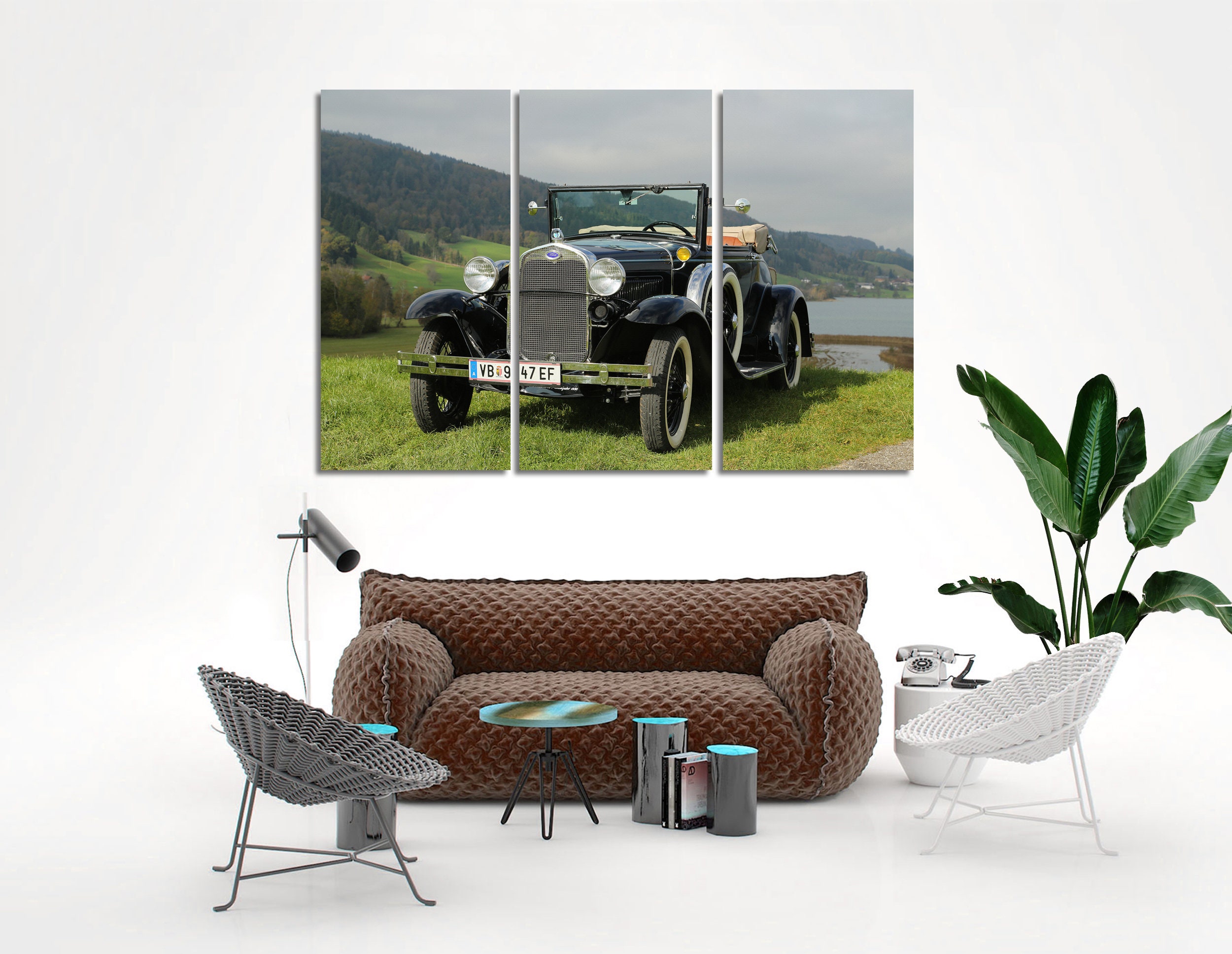 Vehicle Ford Model A Retro Ford Canvas Ford Wall Art Ford Wall Decor ...