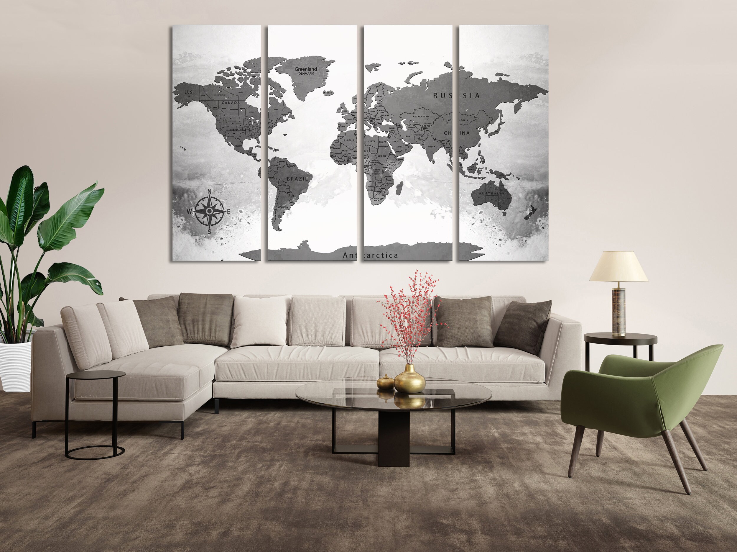 World Maps World Maps Canvas World Maps Wall Art World Maps - Etsy