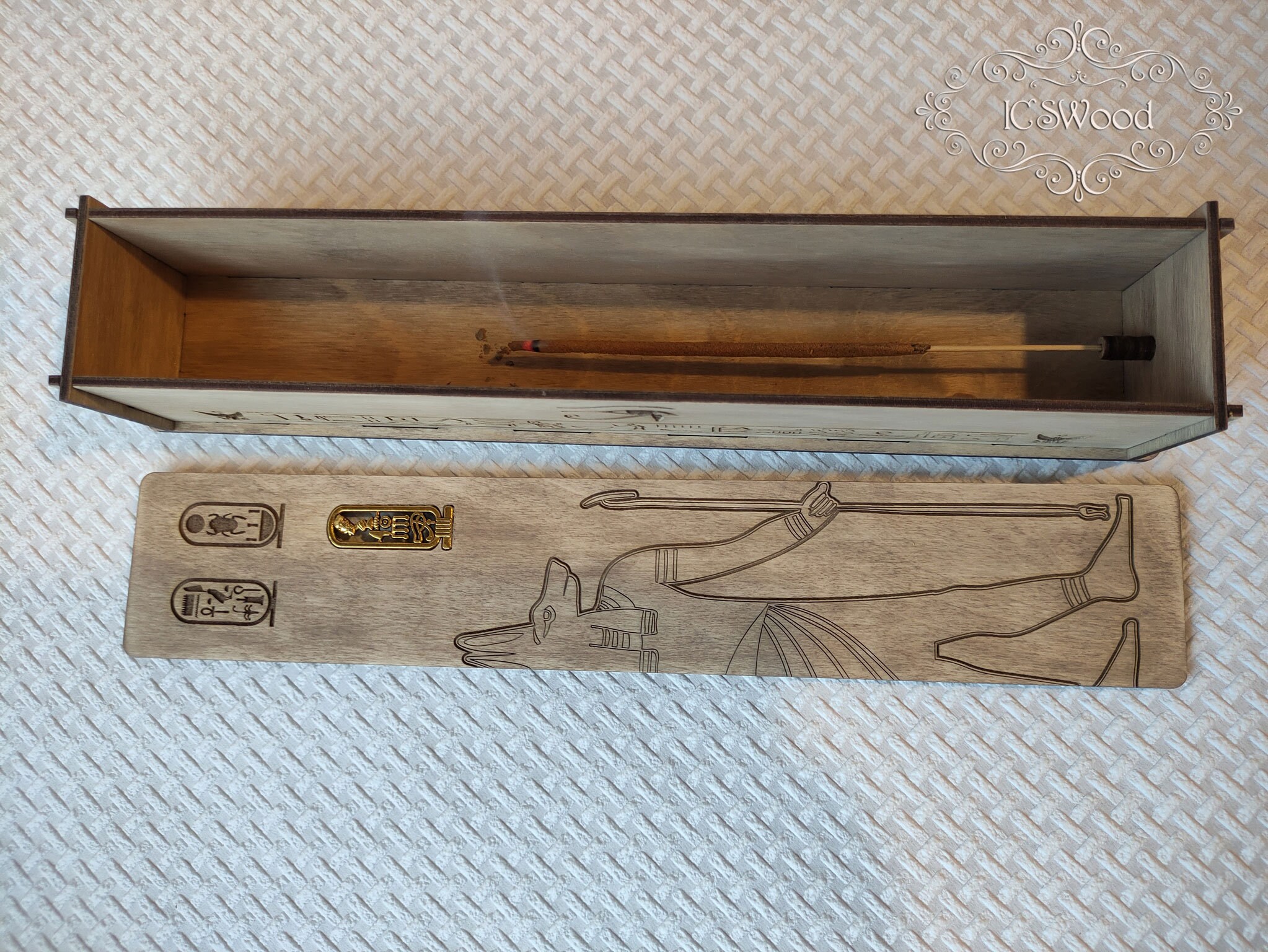 Wooden Ancient Egyptian Style Anubis God Incense Stick Burner - Etsy