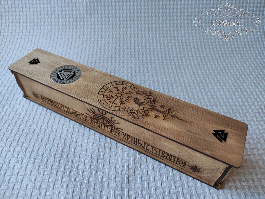Wooden Odin Symbol Incense Stick Burner Box Laser Cut Home Decor - Etsy