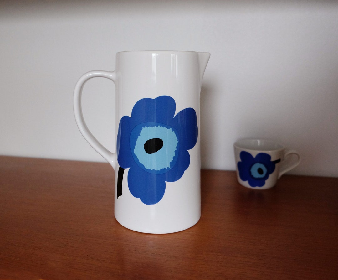 Marimekko UNIKKO poppy. Rare Vintage Juice Jug Water - Etsy