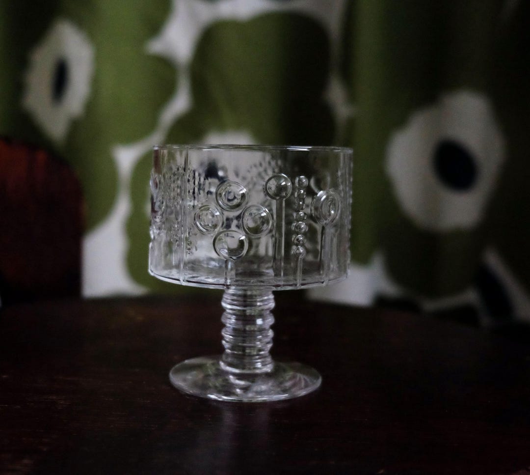 Iittala Drinking Glass Nuutajärvi Flora Glass Cup Water Glass, Dessert ...