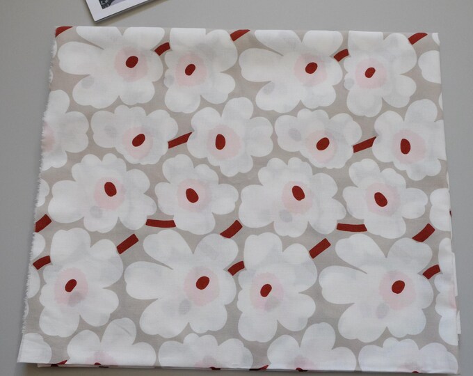 Marimekko Mini Unikko Poppy Fabric, Maija Isola 140x 46 Cm Half Yard ...