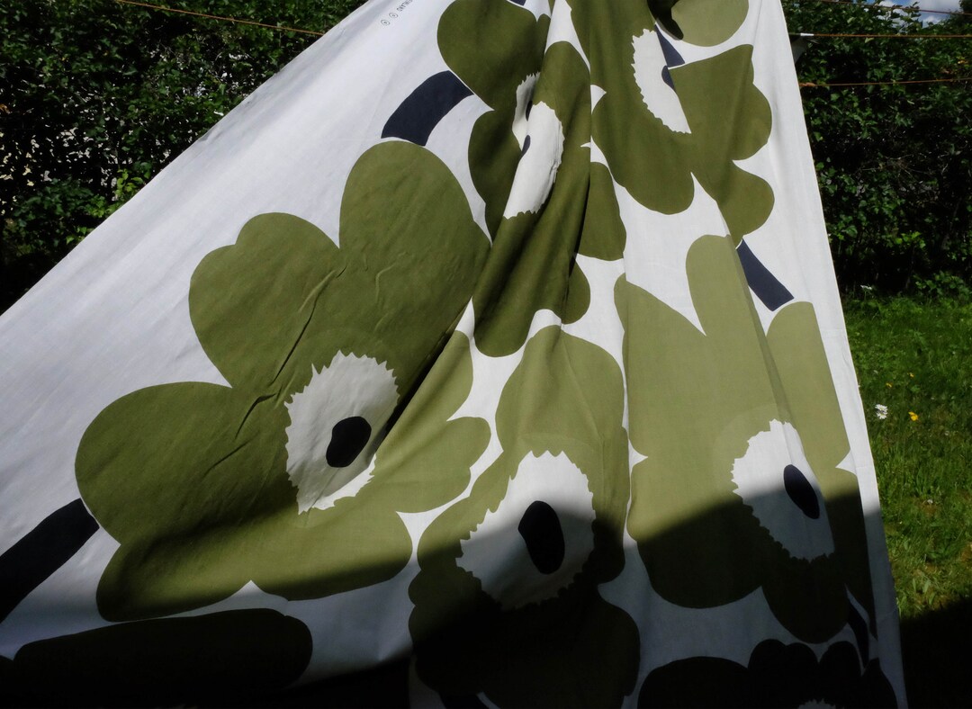Vintage Marimekko Unikko Poppy Cotton Fabric Designed by Maija Isola ...