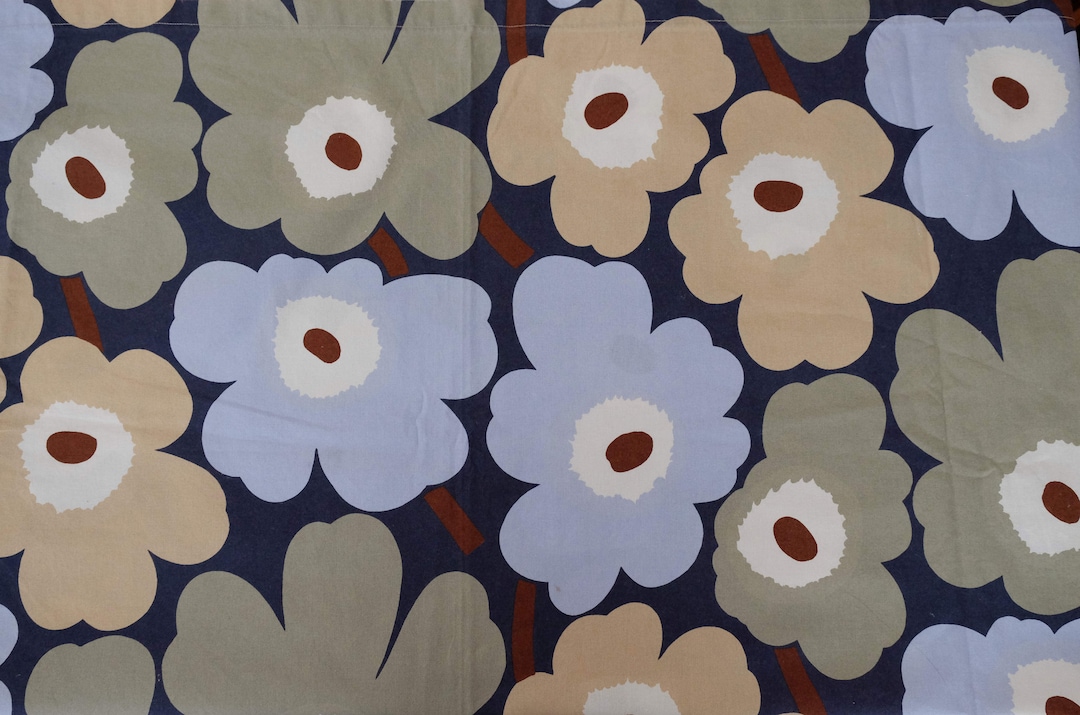 Marimekko Unikko Poppy Flower Cotton Fabric, Sewing Fabric Designed by ...