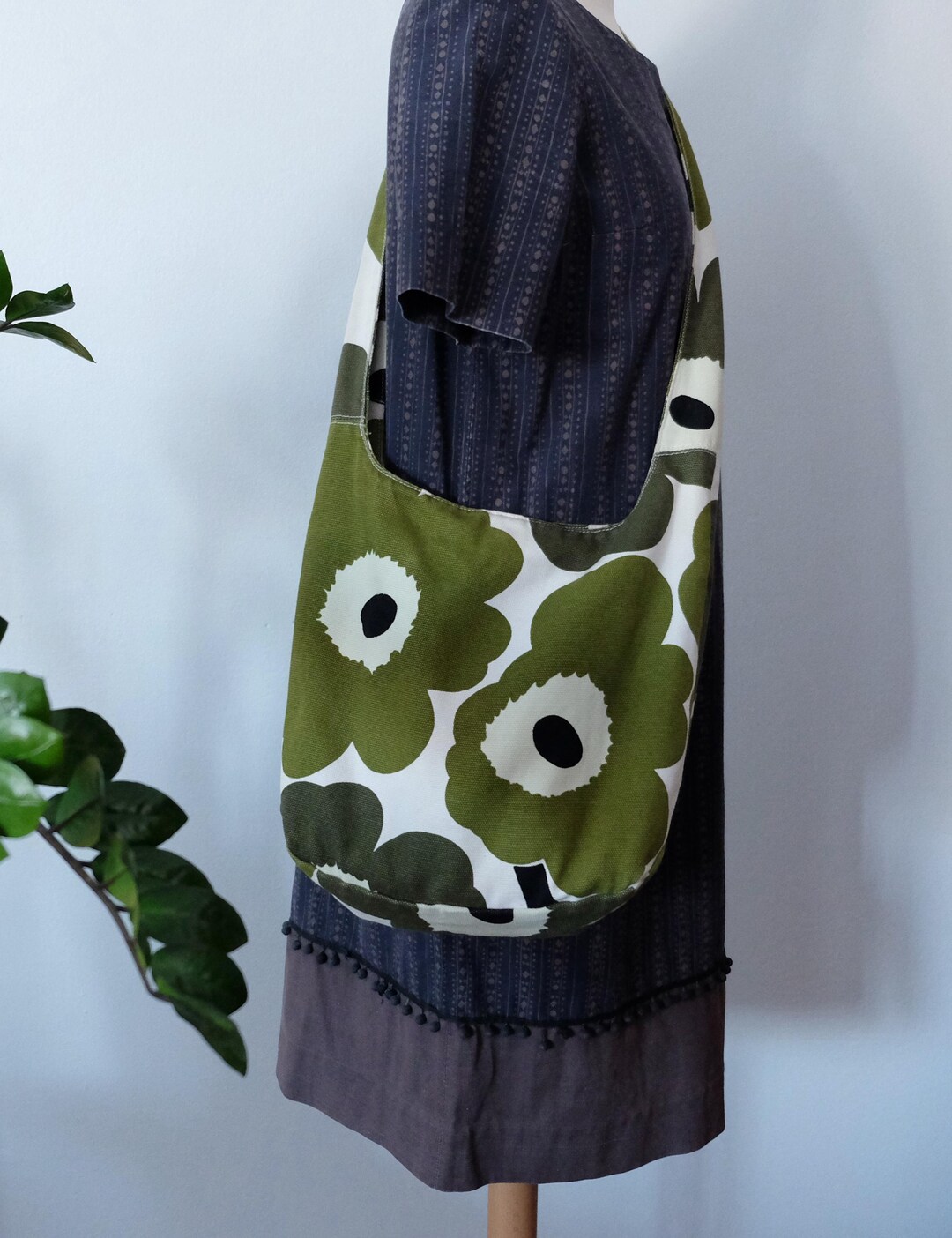 Vintage Marimekko Unikko Poppy Tote Bag, Canvas Fabric Shoulder Bag - Etsy