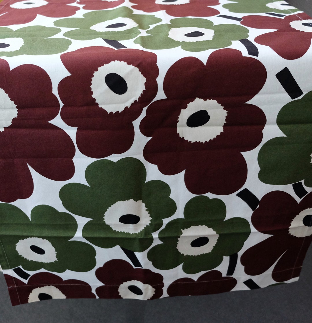 Marimekko Unikko Poppy Flower Cotton Fabric,180 X 60 Cm, Designed by ...