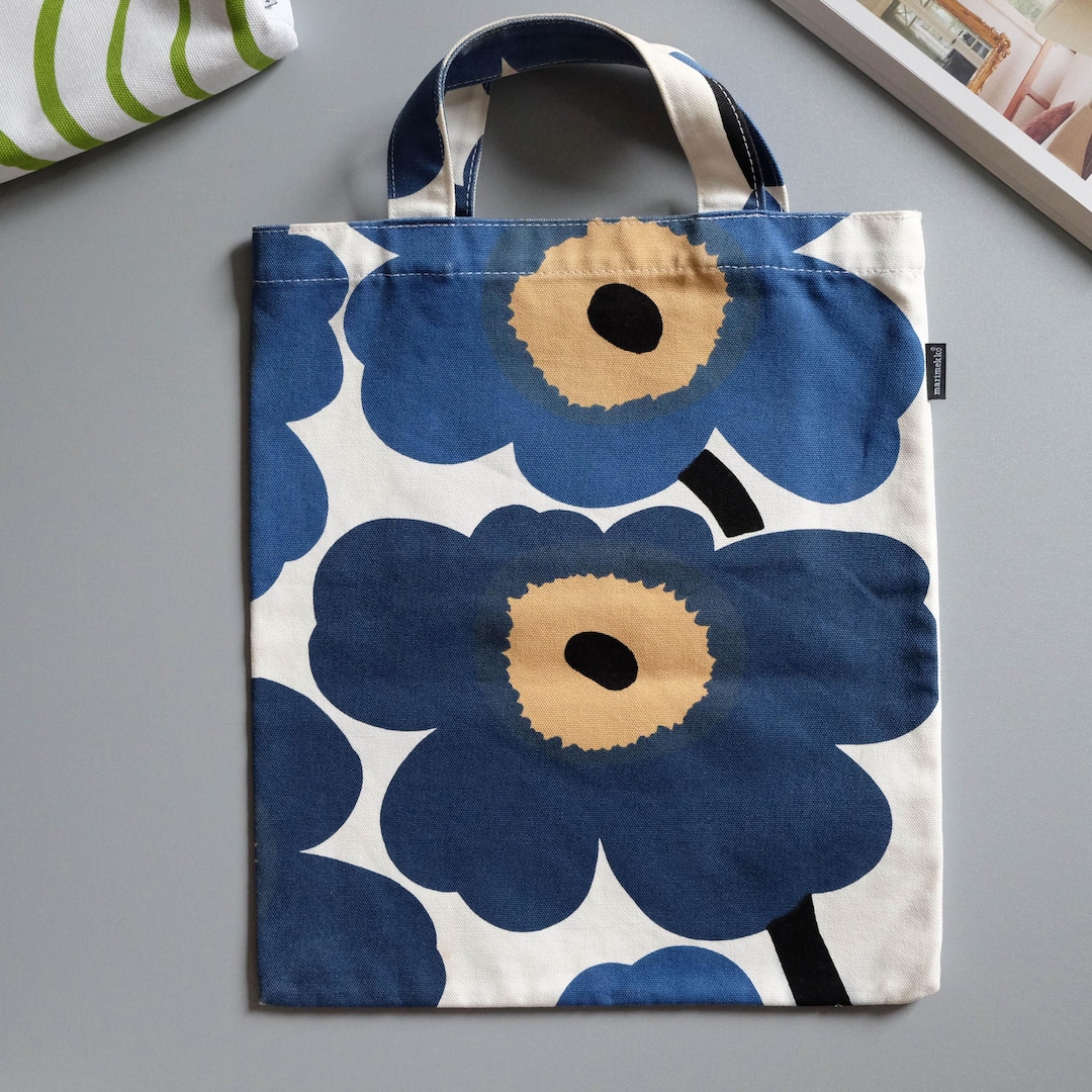 Vintage Marimekko Unikko Poppy Tote Bag, Hand Bag, Vintage Canvas ...