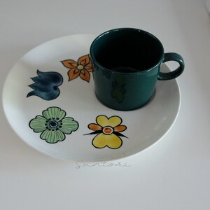 Vintage Arabia Kilta, Arabia Lilian Hand Painted TV Coffee Cup and ...