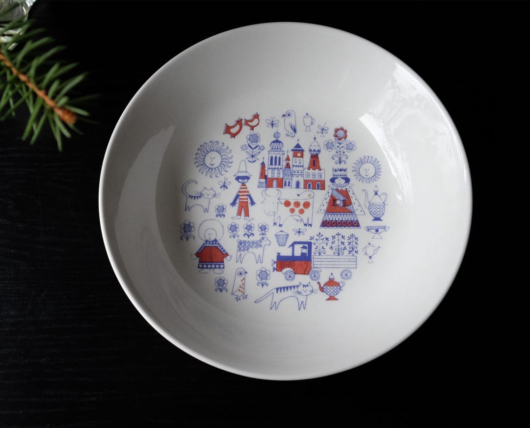 Arabia Matin Matka / Matin's Trip Vintage Deep Plate, Soup Bowl 17.5 Cm ...