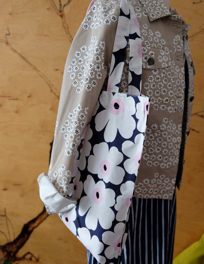 Marimekko Mini Unikko Poppy Cotton Fabric Handbag Shoulder - Etsy