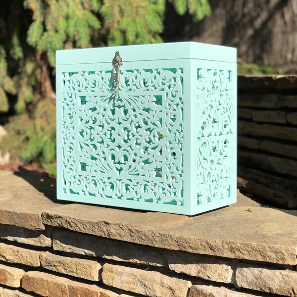 Locking Card Box - Etsy