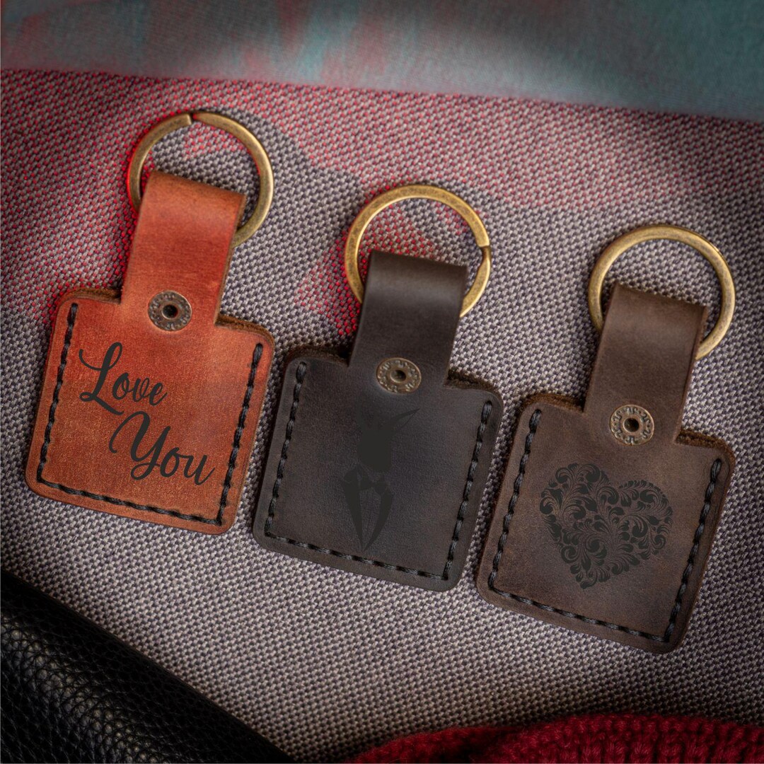 Custom Leather AirTag Holder Case, Personalized Key Chain for Air Tag ...