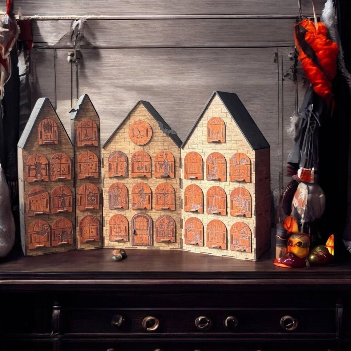 Haunted House Halloween Advent Calendar: Reusable Spooky Countdown - Etsy