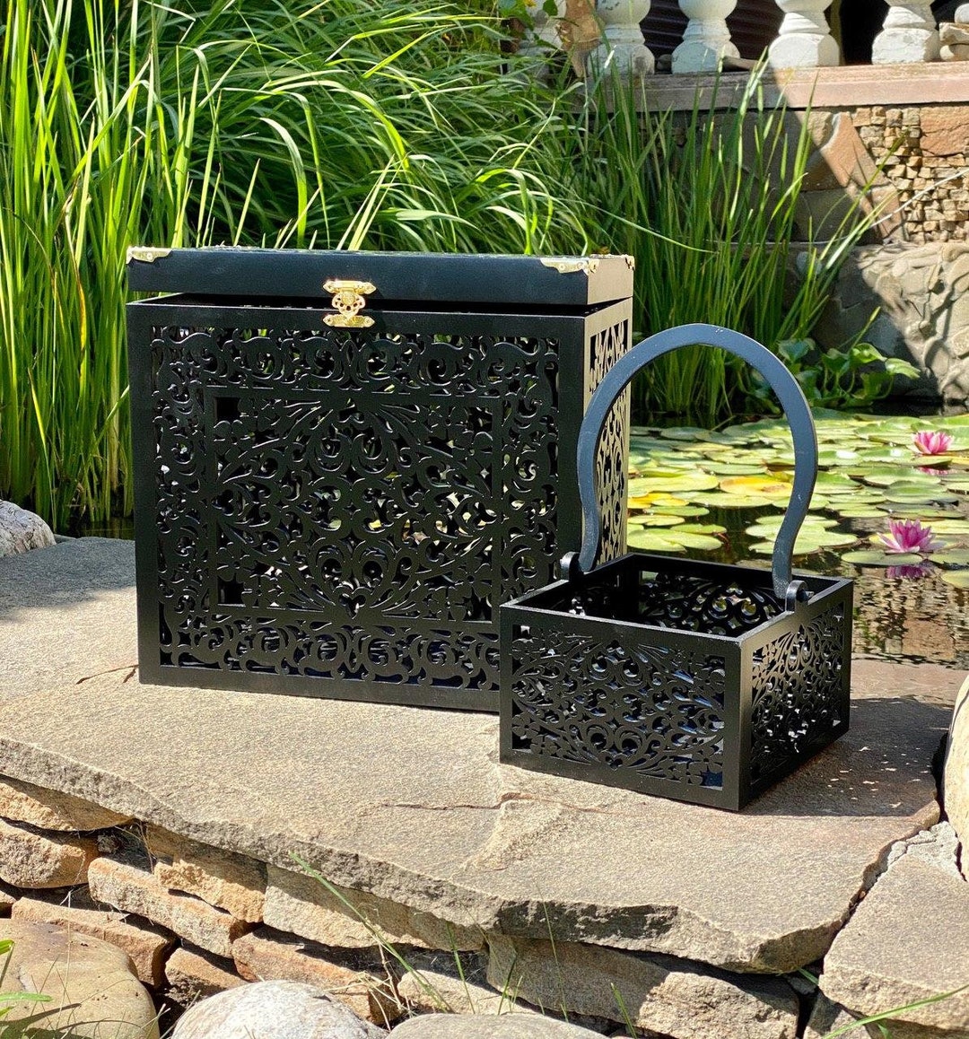 Wedding Card Box, Lockable Card Box, Card Box for Wedding, Wooden Card ...