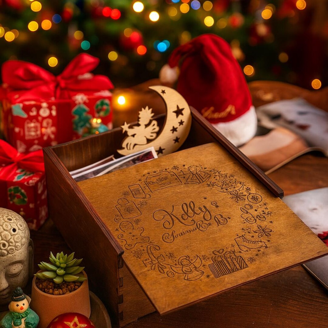 Personalized Christmas Eve Box, Custom Wooden Keepsake Box, First ...