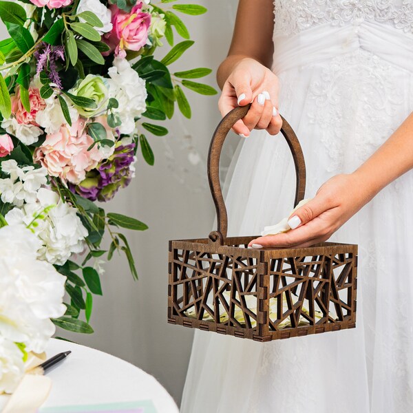 Rustic Flower Girl Basket - Etsy