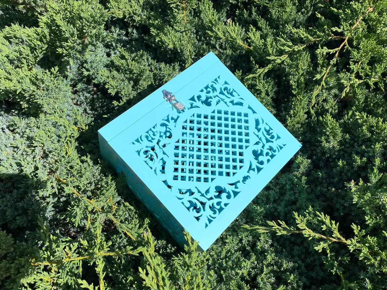 Turquoise Wooden Wedding Card Box: Personalized Rustic Keepsake - Etsy