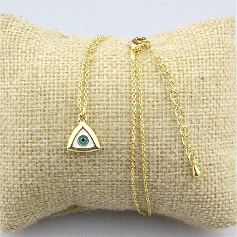 5-20pcs Small Enamel Eye Shape Pendant Charmtriangle Eye - Etsy