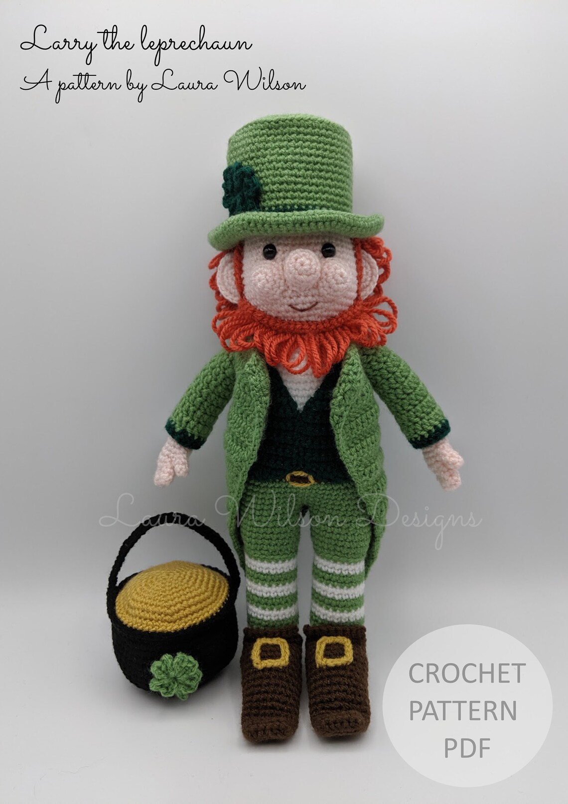 Larry the Leprechaun Amigurumi Pattern PDF Download - Etsy