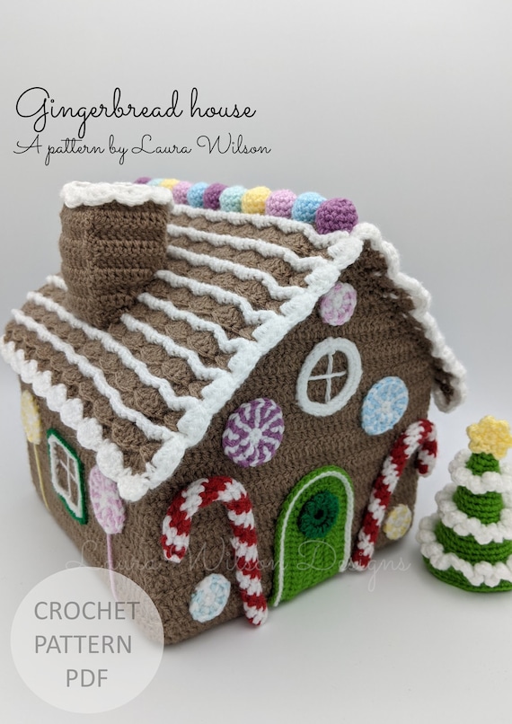Gingerbread House Crochet Pattern PDF Download - Etsy