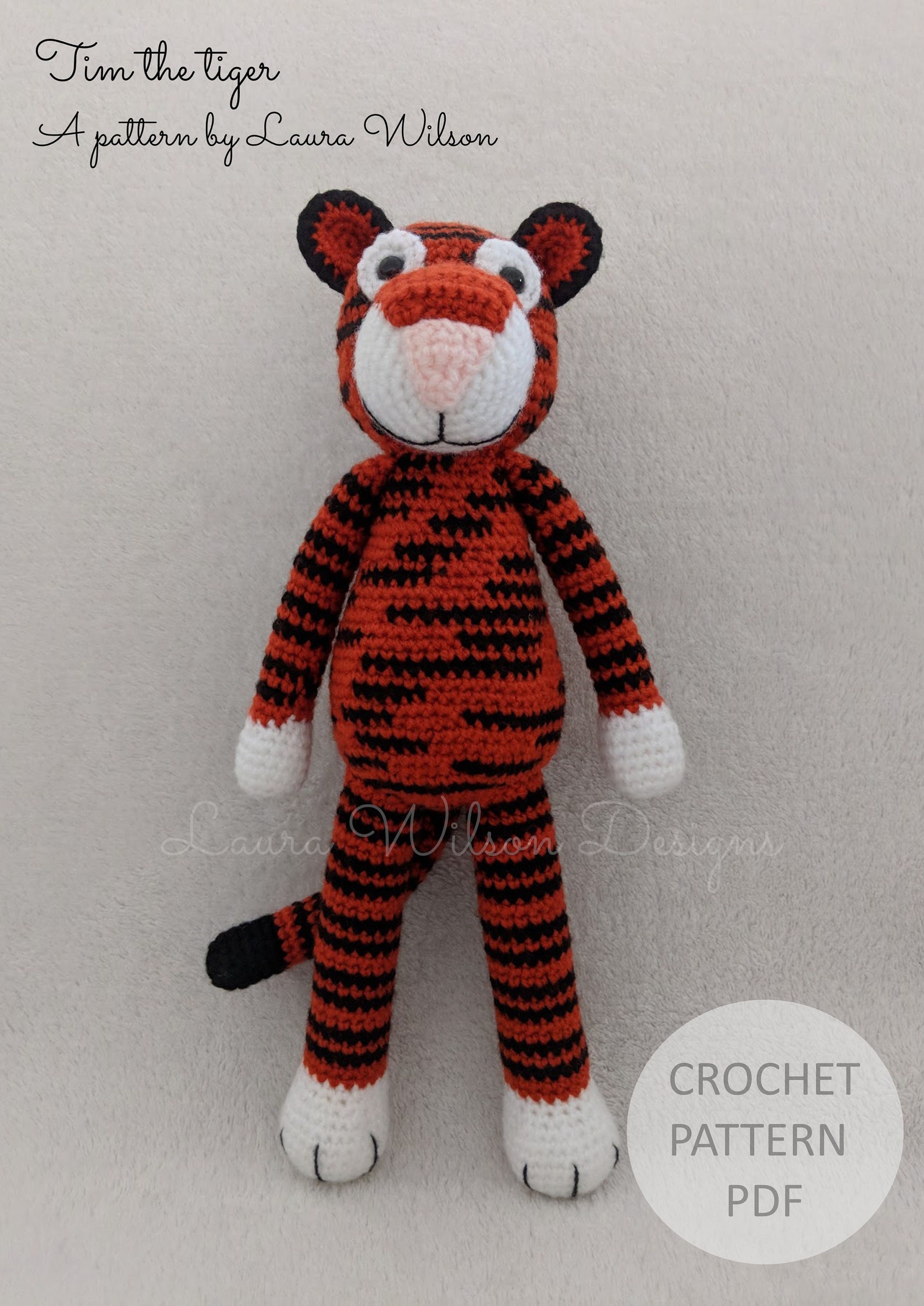 Tim the Tiger Amigurumi Pattern PDF Download - Etsy