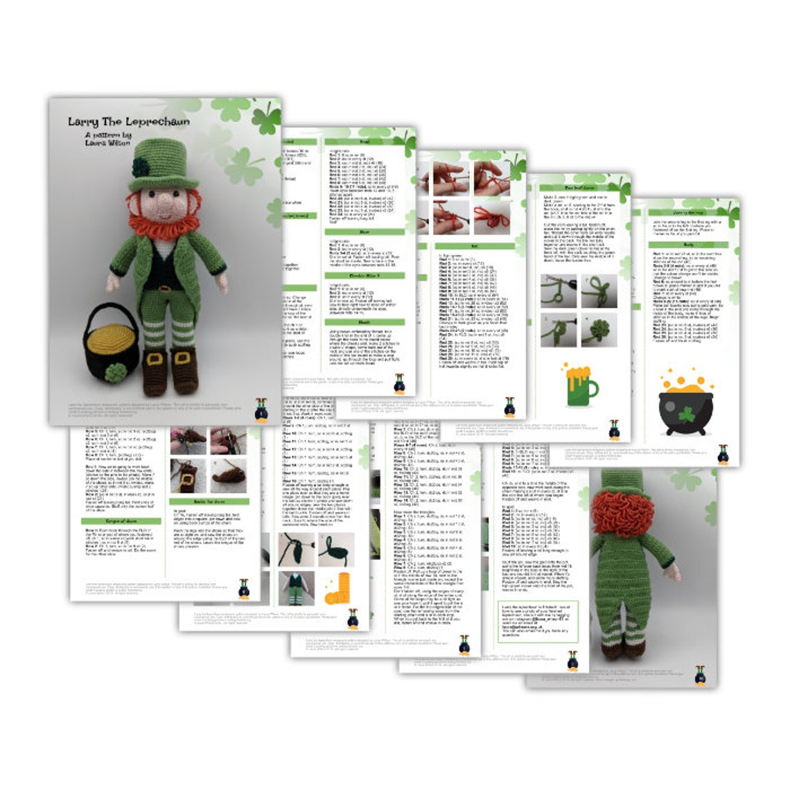 Larry the Leprechaun Amigurumi Pattern PDF Download | Etsy