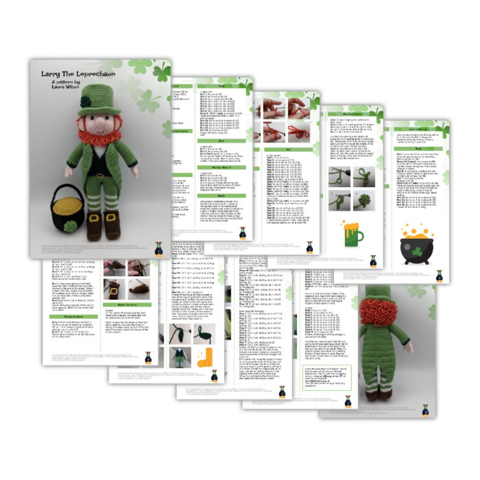 Larry the Leprechaun- Amigurumi Pattern PDF Download - Etsy