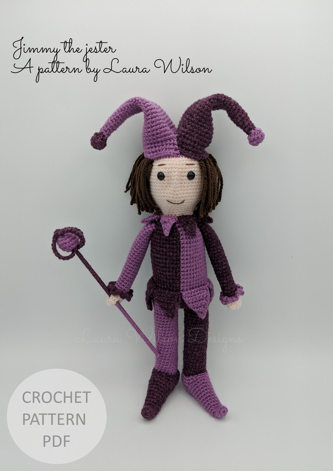 Jimmy the Jester- Amigurumi Pattern PDF Download - Etsy