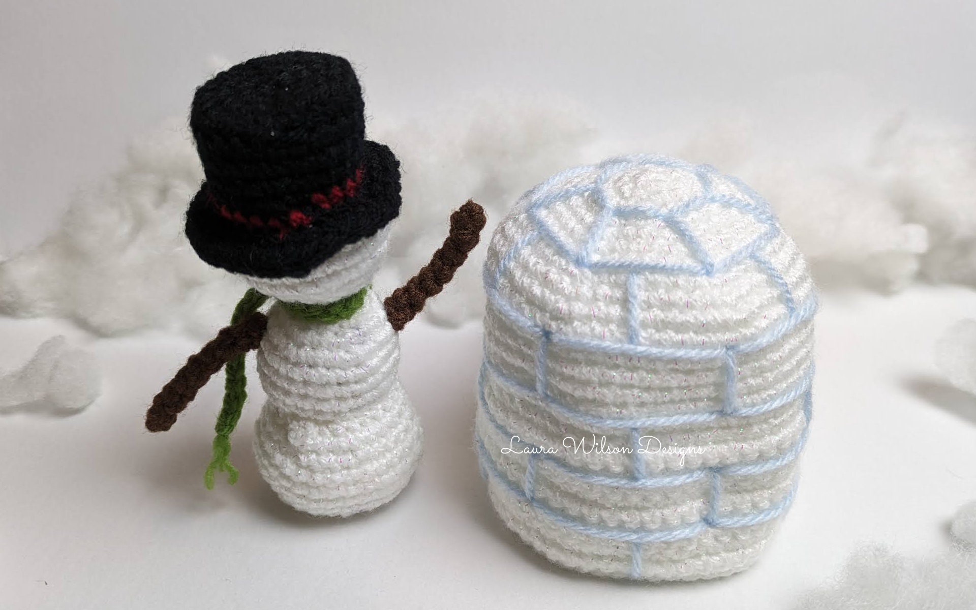 Simon the Snowman and His Igloo Crochet Pattern- PDF Download - Etsy
